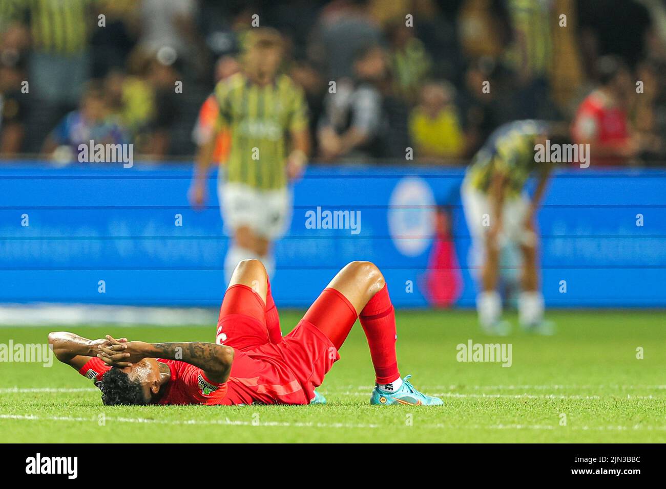 ISTANBUL, TURKIYE - 8. AUGUST: Isaac Sackey von Umraniyespor nach dem ...