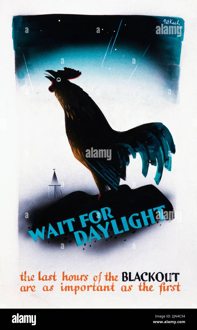 Blackout propaganda weinlese ww2 plakat großbritannien -Fotos und ...