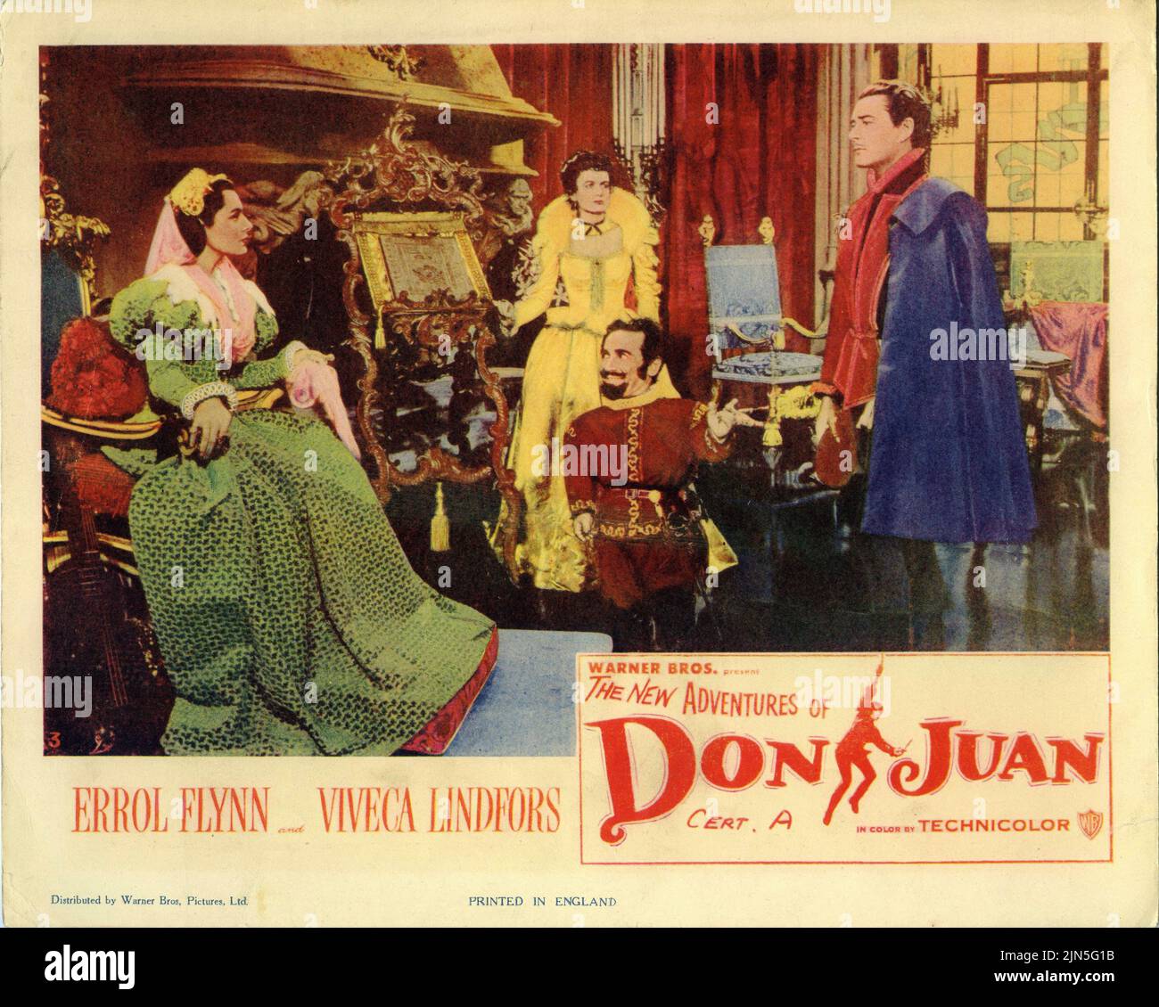 VIVECA LINDFORS JERRY AUSTIN und ERROL FLYNN in DEN NEUEN ABENTEUERN ...