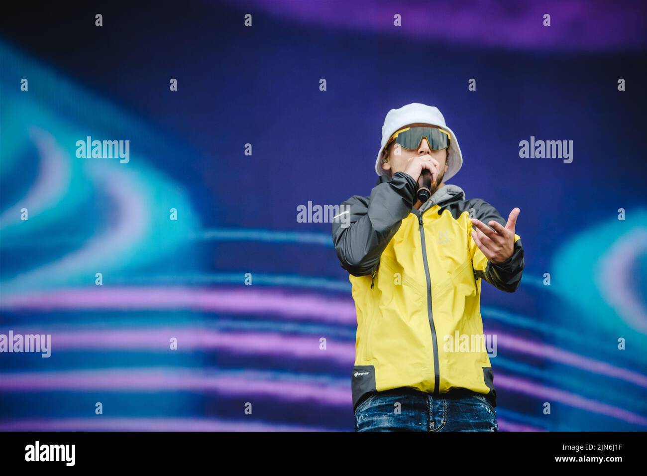 Stockholm, Schweden. 02., Juli 2022. Der schwedische Rapper A36 spielt ...