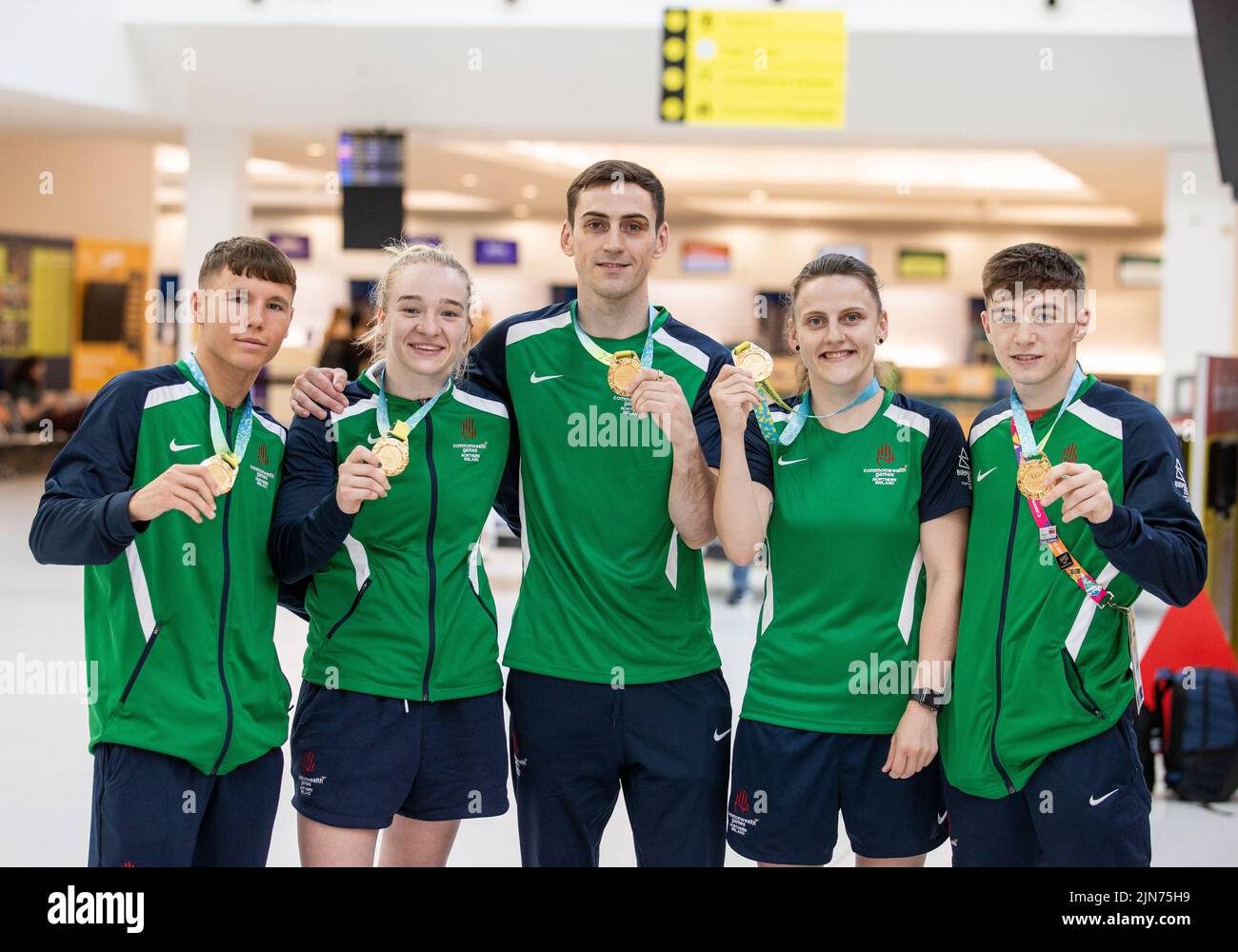 (Von links) Dylan Eagleson, Amy Broadhurst, Aidan Walsh, Michaela Walsh ...