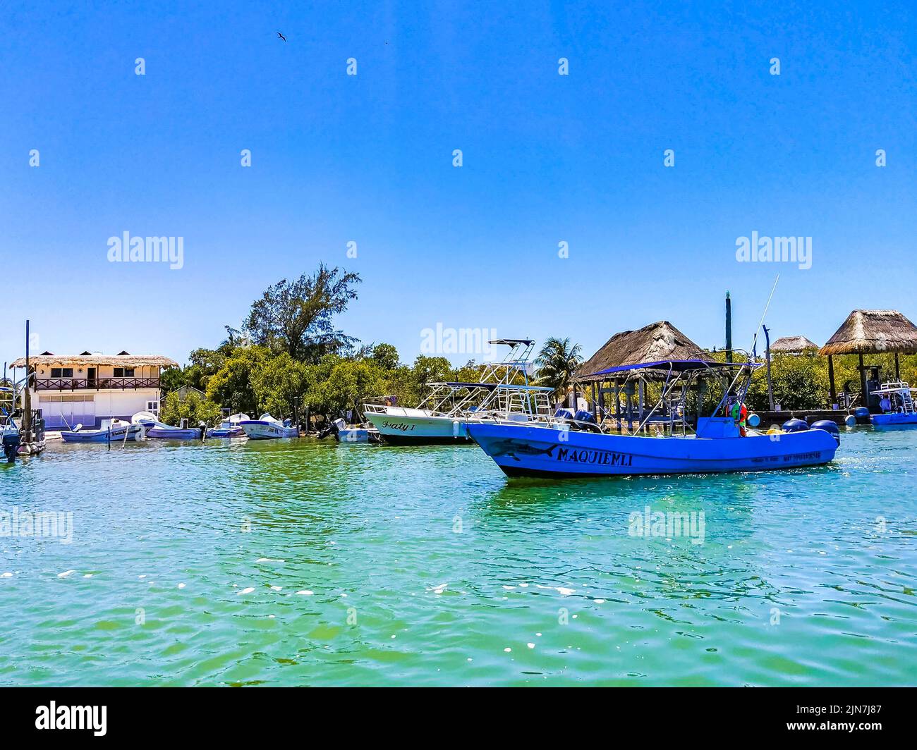 Holbox Mexiko 16. Mai 2022 Panorama-Landschaft auf schöne Holbox Insel ...