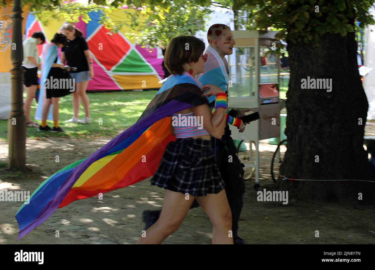 Das jährliche Multi-Genre-Queer-Themenfestival Prague Pride 12. auf der ...