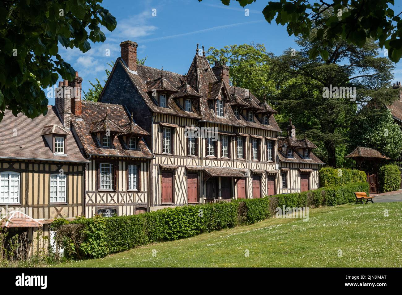 Frankreich, Eure, Lyons la Foret, beschriftet Les Plus Beaux Villages ...
