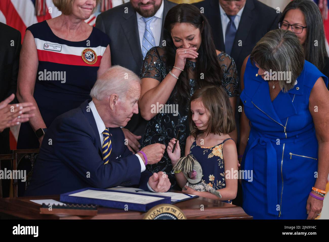 Washington, USA. 10. August 2022. Danielle Robinson, Witwe von Sgt ...