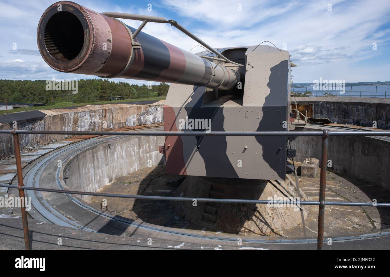 Kristiansand, Norwegen - 29. Mai 2022: Cannon Museum (Battery Vara ...