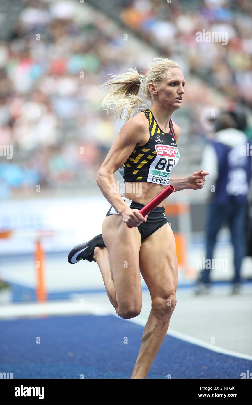 Hanne CLAES nahm an der 4x400-Meter-Staffel bei den Leichtathletik ...