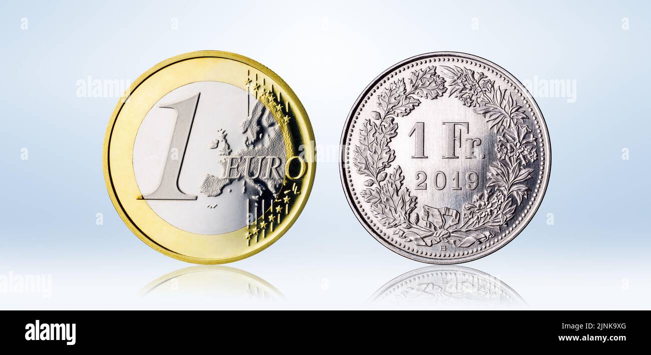 euro, Münzen, schweizer Franken, Zeichen und symbolik, Münzen ...