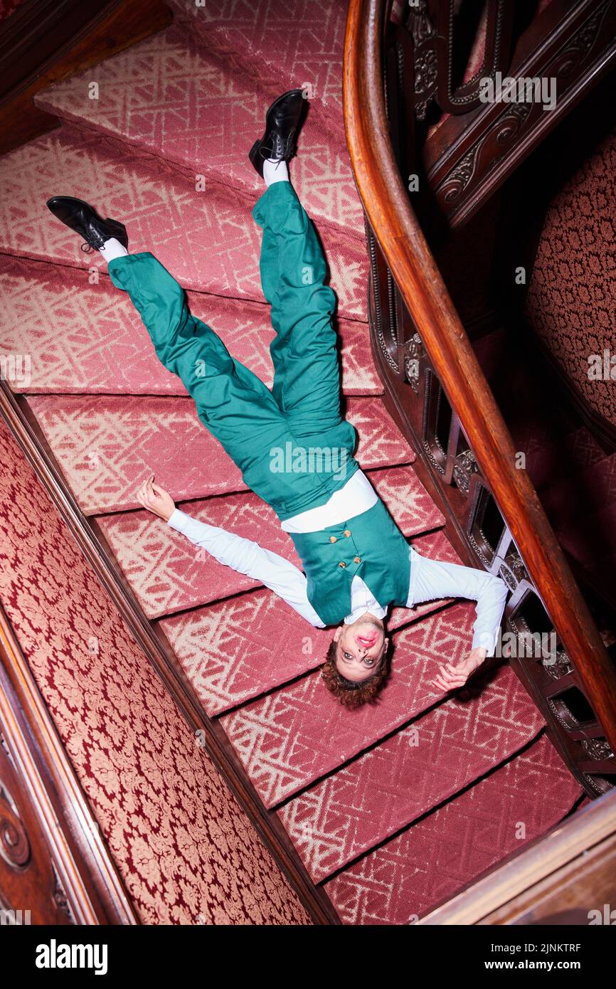 Tot, Treppe, Mord, Schauspieler, fallen, Deads, Treppen, Morde ...