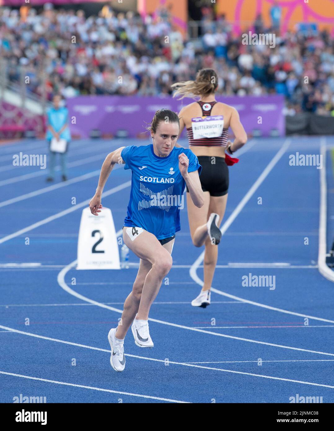 Laura Muir aus Schottland, die am 6.. August 2022 beim Finale der ...