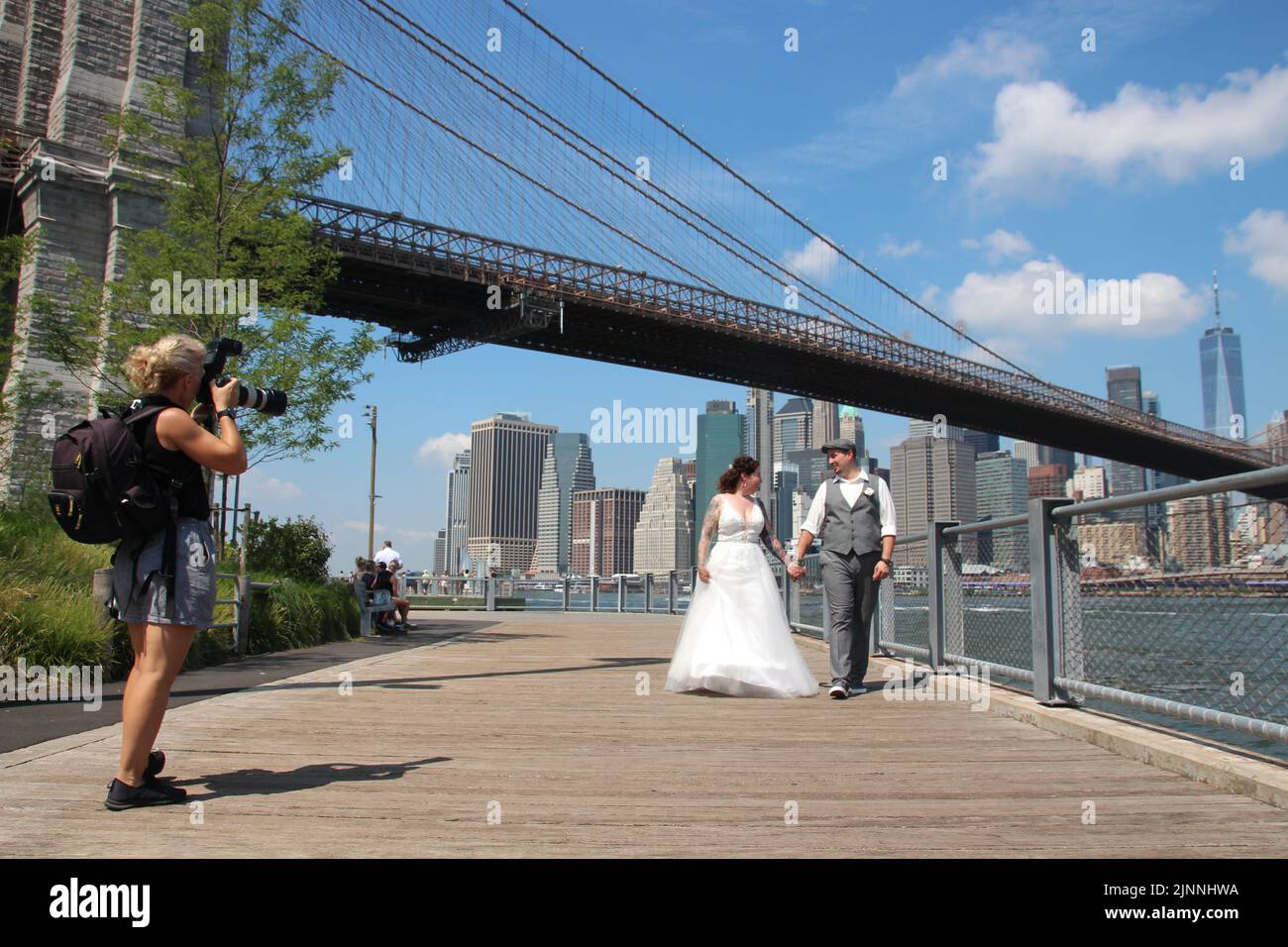 New York, USA. 02. August 2022. Die Braut und Bräutigam Annika Heisig ...