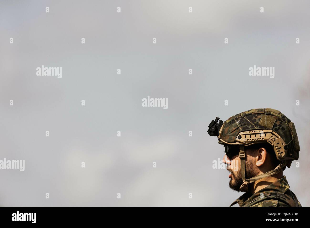 Ein Soldat der Bundeswehr, fotografiert im Rahmen der Bundeswehr-Übung ...