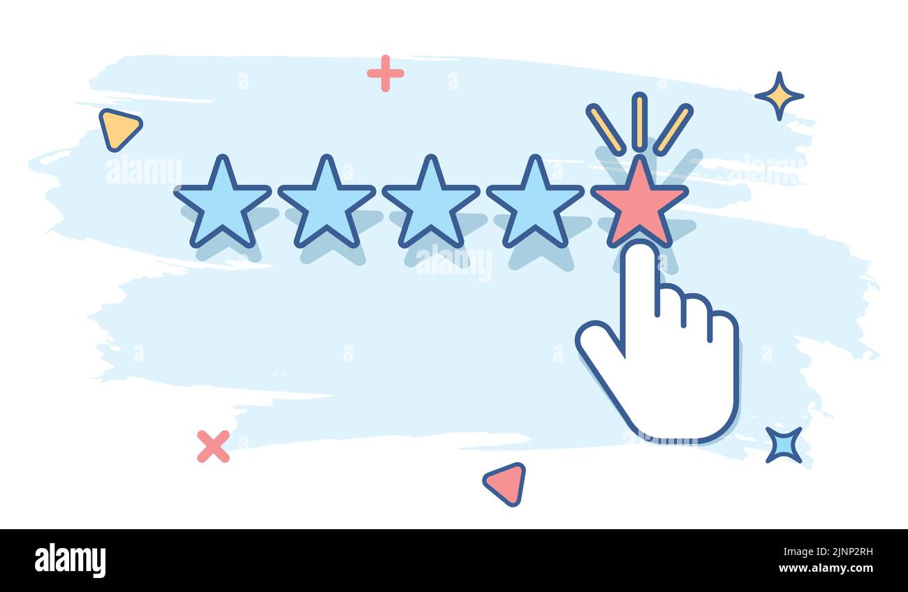 Vektor cartoon Bewertungen, das Feedback der Benutzer das Symbol im ...