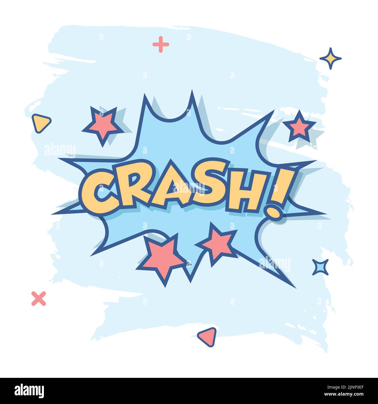 Vektor cartoon Crash komische Soundeffekte Symbol im Comic-stil. Sound ...