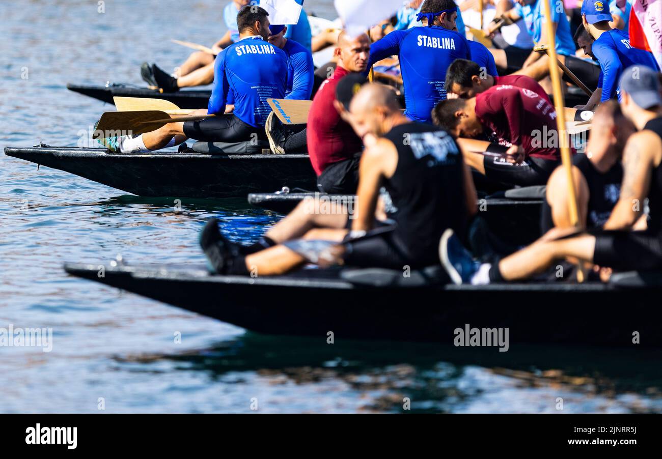 Start des Neretva Boat Marathon 25. in Metkovic, Kroatien am 13. August ...