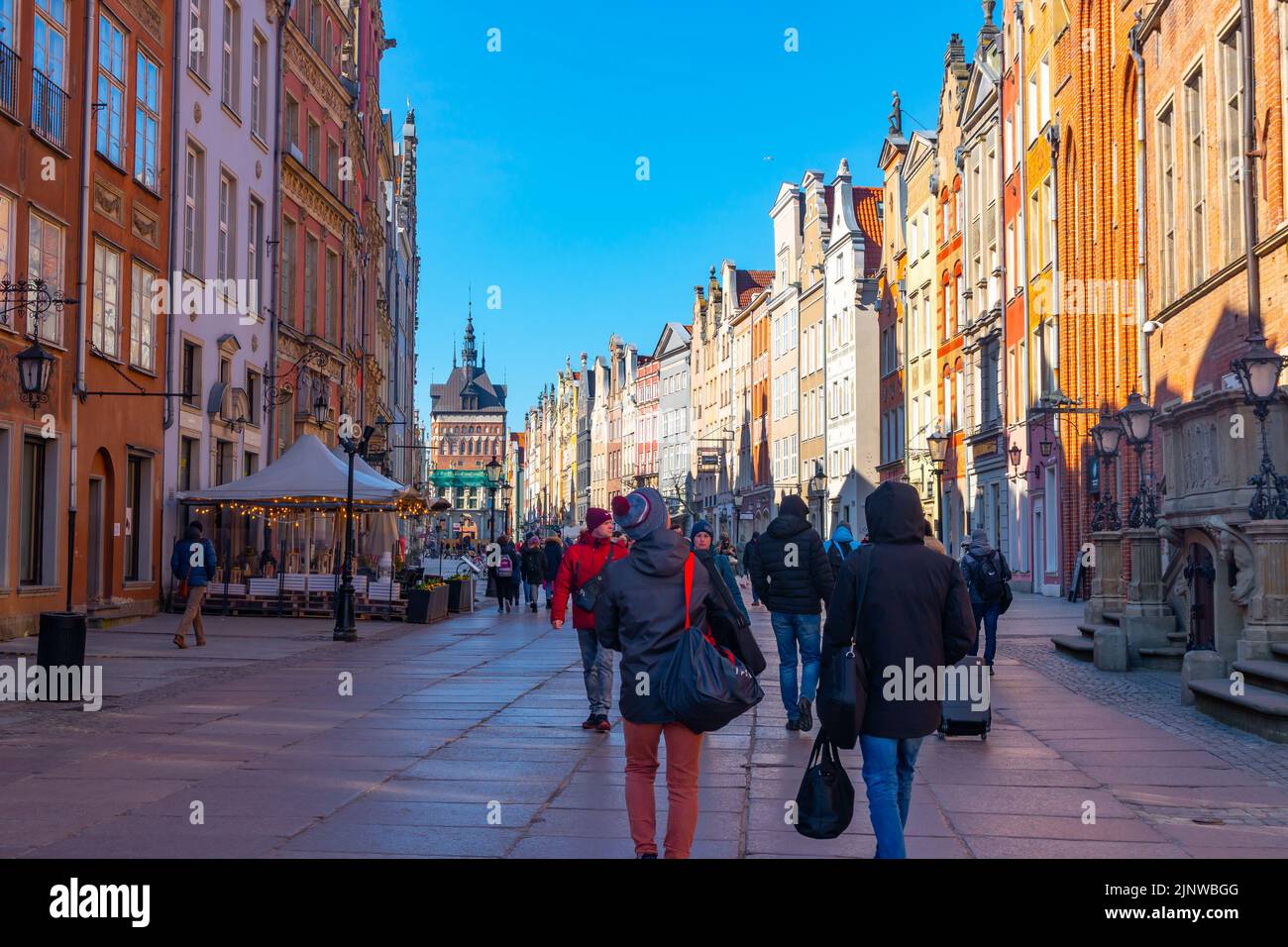 Danzig, Polen - 11. März 2022: Erstaunliche Architektur der Altstadt ...