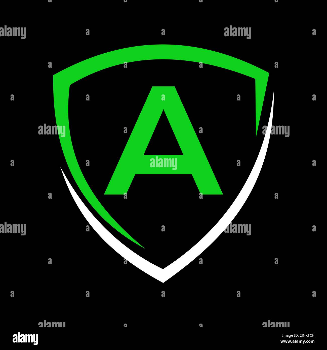 Schild Logo auf Brief A Vektor, Datenschutz Symbol Safe und Schutz Logo ...