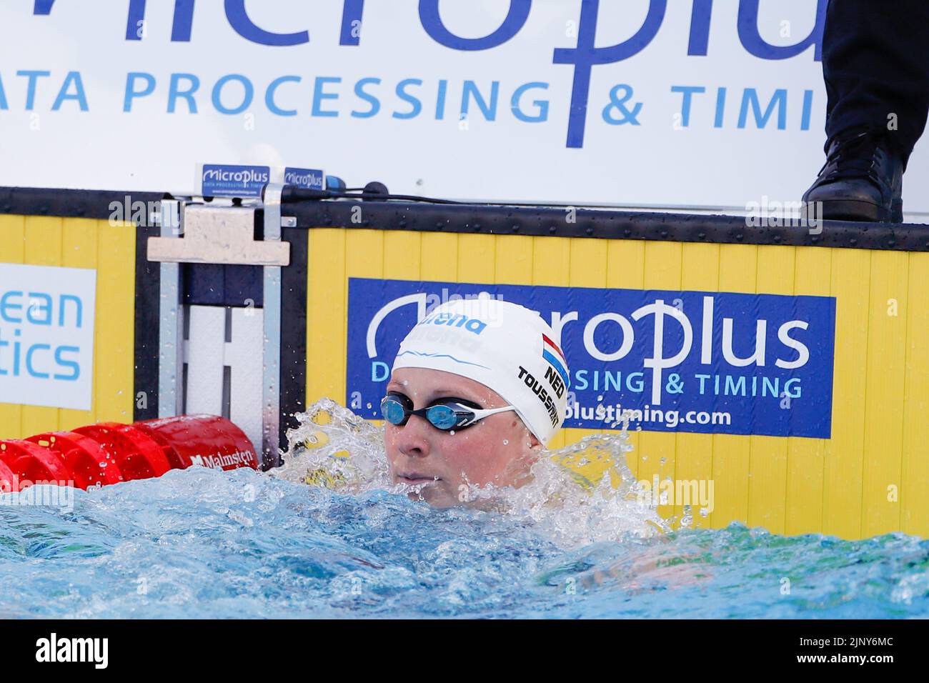 ROM, ITALIEN - 14. AUGUST: Kyra Toussaint der Niederlande während des Men's 50m Backstroke beim ...