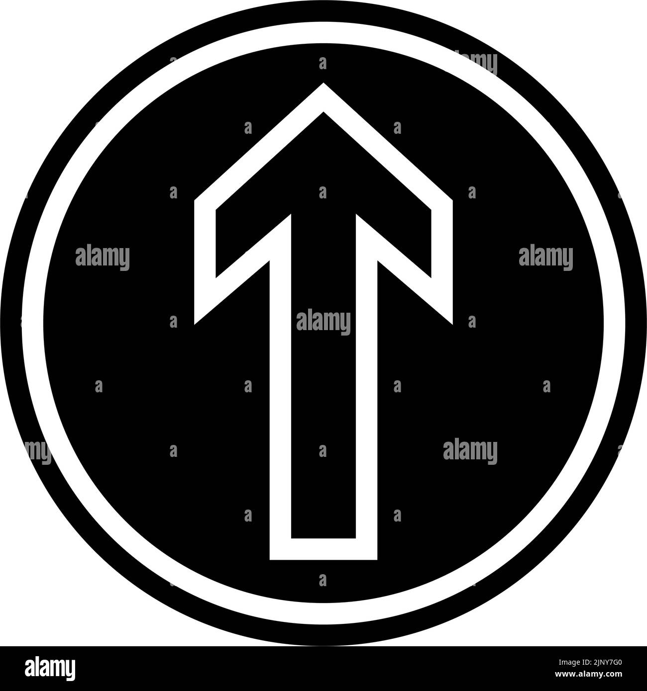 Pfeil Straßenschild Glyphe Symbol Vektor-Illustration Stock ...