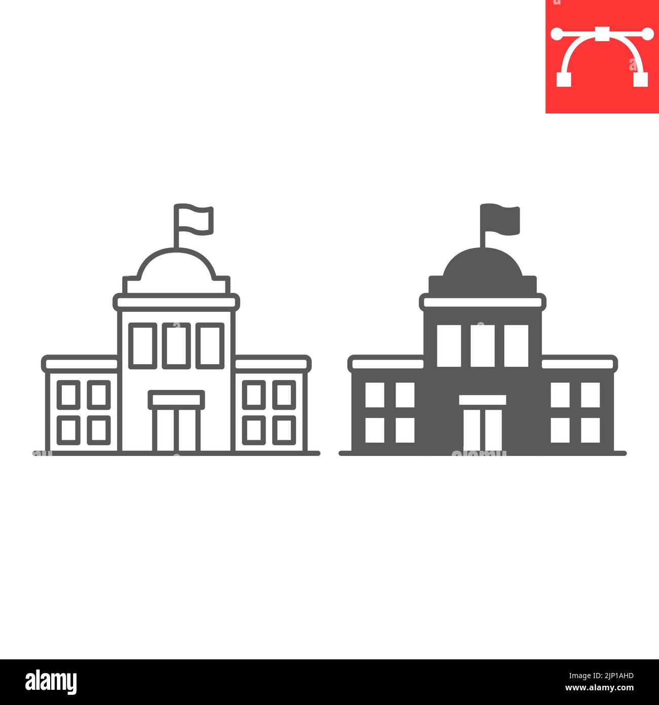 Schule Linie und Glyphe Symbol, Schule und Bildung, High School Vektor ...