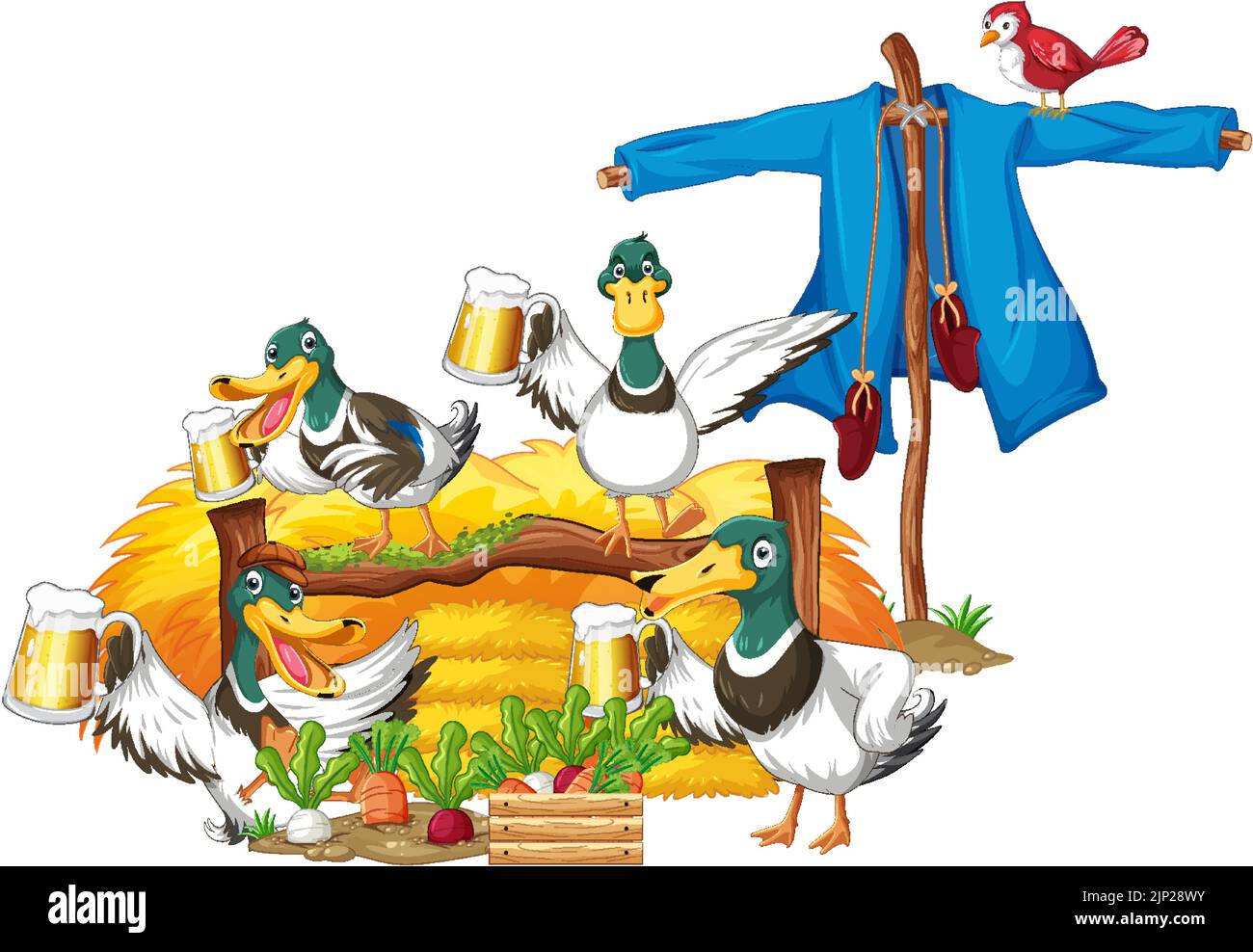 Glas ente Stock-Vektorgrafiken kaufen - Alamy