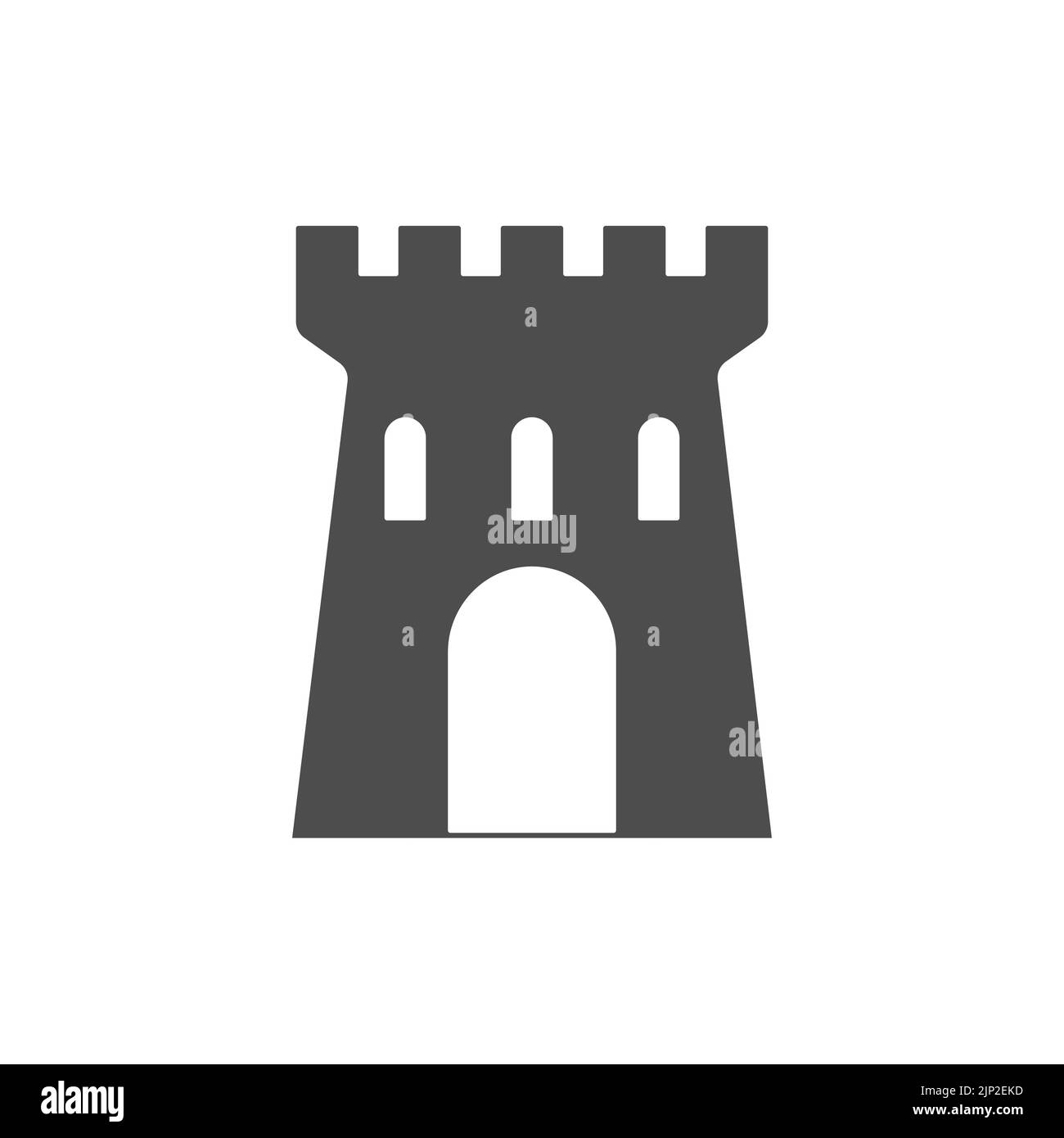 Ikone des Burgturms. Das Symbol der alten Festung. Die ...