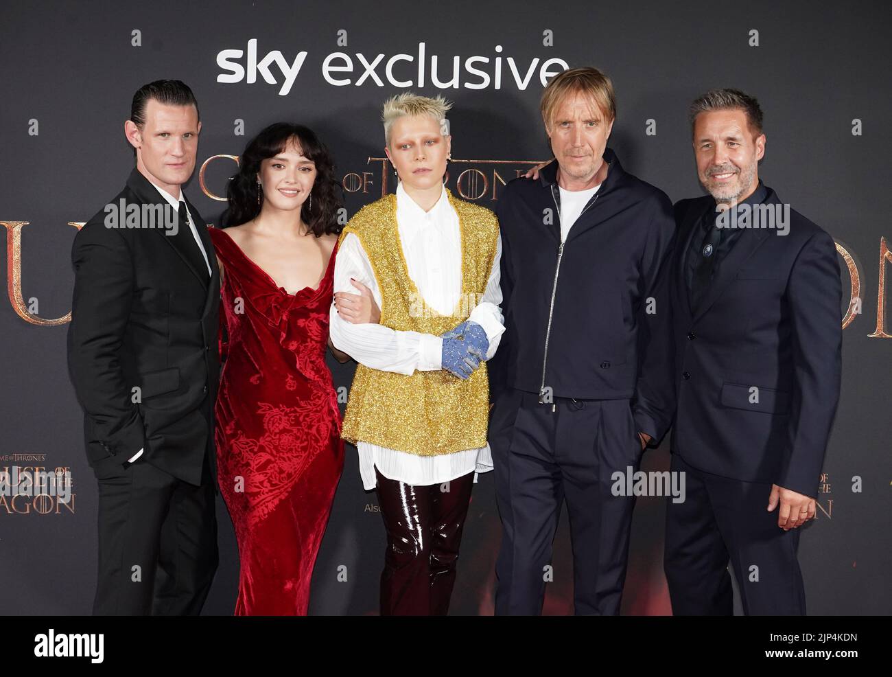 (Von links nach rechts) Matt Smith, Olivia Cooke, Emma D'Arcy, Rhys Ifans und Paddy Considine ...