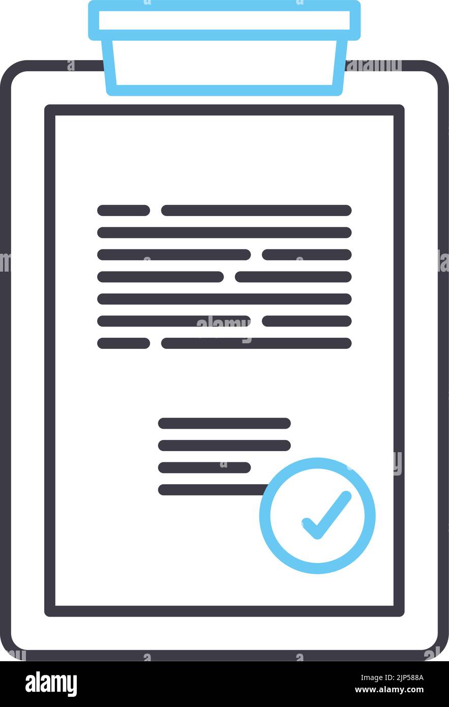 Liniensymbol für Reklamationsbericht, Umrisssymbol, Vektordarstellung ... Liniensymbol für Reklamationsbericht, Umrisssymbol, Vektordarstellung ...