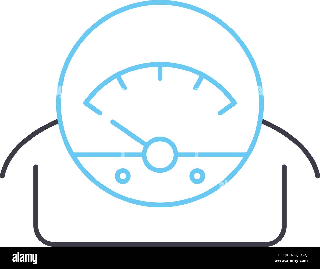 Auto Tachometer Linie Symbol, Umriss Symbol, Vektor-Illustration ...
