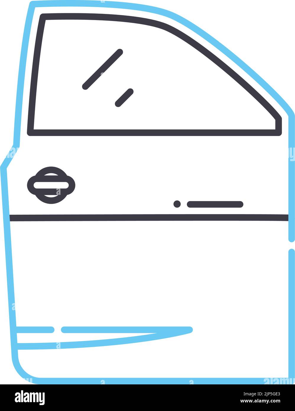 Türen Auto Linie Symbol, Umriss Symbol, Vektor-Illustration, Konzept ...