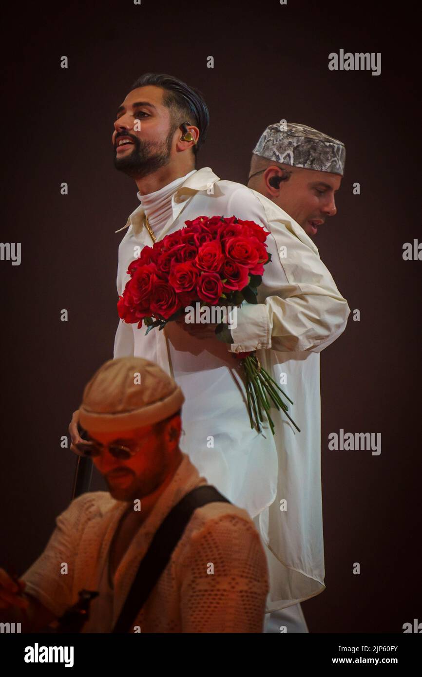 Oslo 20220812.das norwegische Hip-Hop-Duo Karpe, bestehend aus Magdi ...