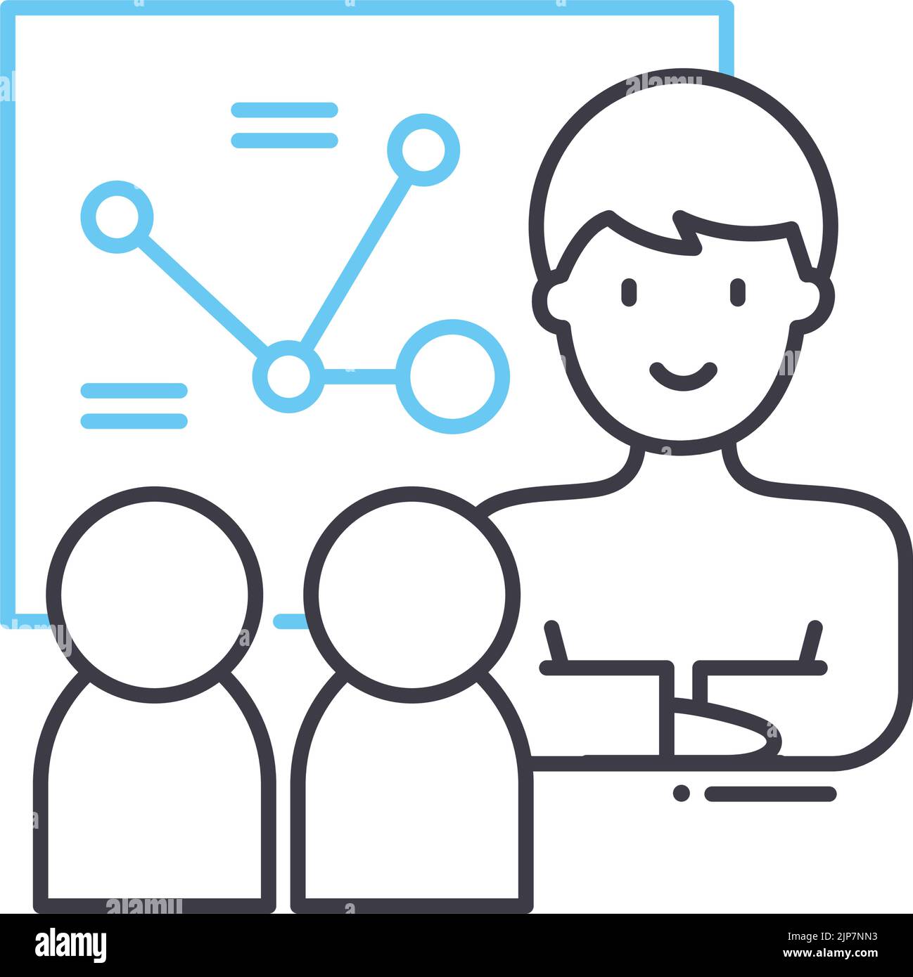 Karriere Ausbildung Linie Symbol, Umriss Symbol, Vektor-Illustration ...