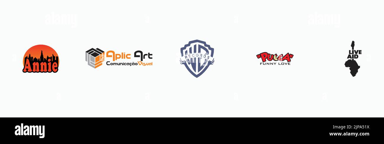 Live-Aid-Logo, Pucca-Logo, Warner Bros Records-Logo, Aplic Art ...