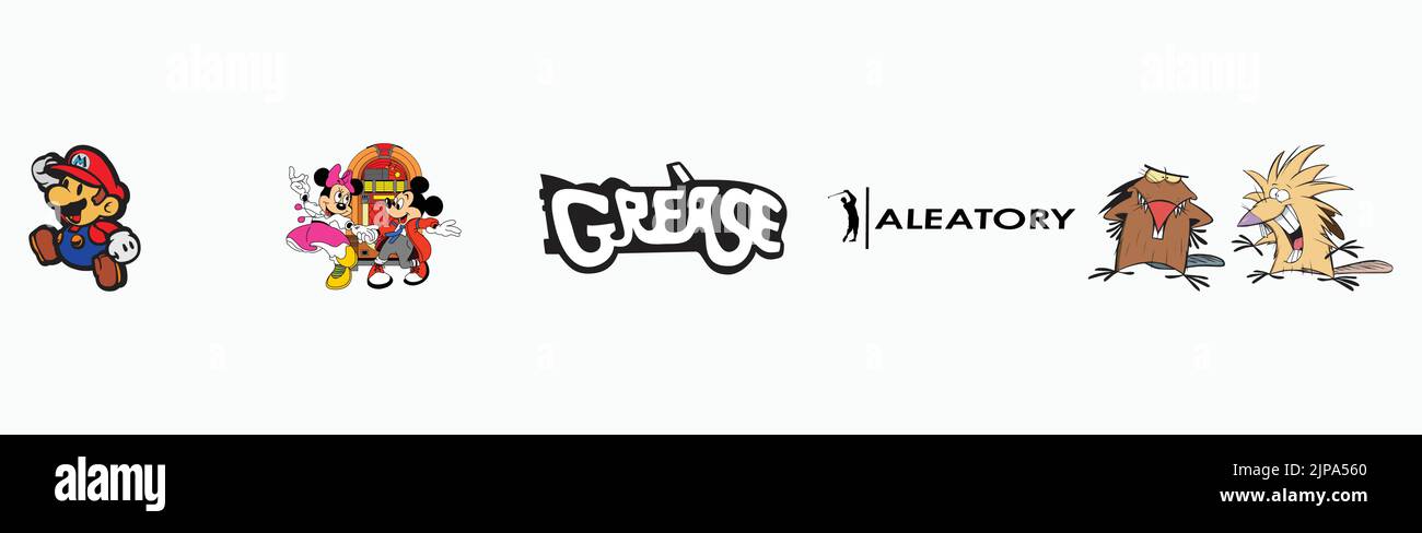 Mickey Mouse Logo, 2 Angry Beavers Logo, ALEATORY Logo, Grease Logo ...