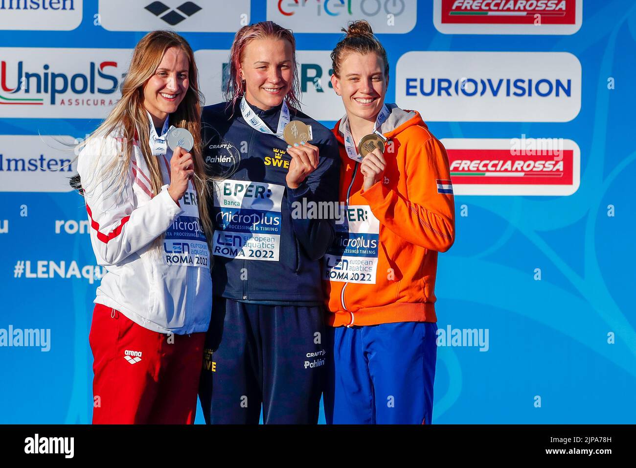 ROM, ITALIEN - 16. AUGUST: Katarzyna Wasick aus Polen, Sarah Sjostrom ...