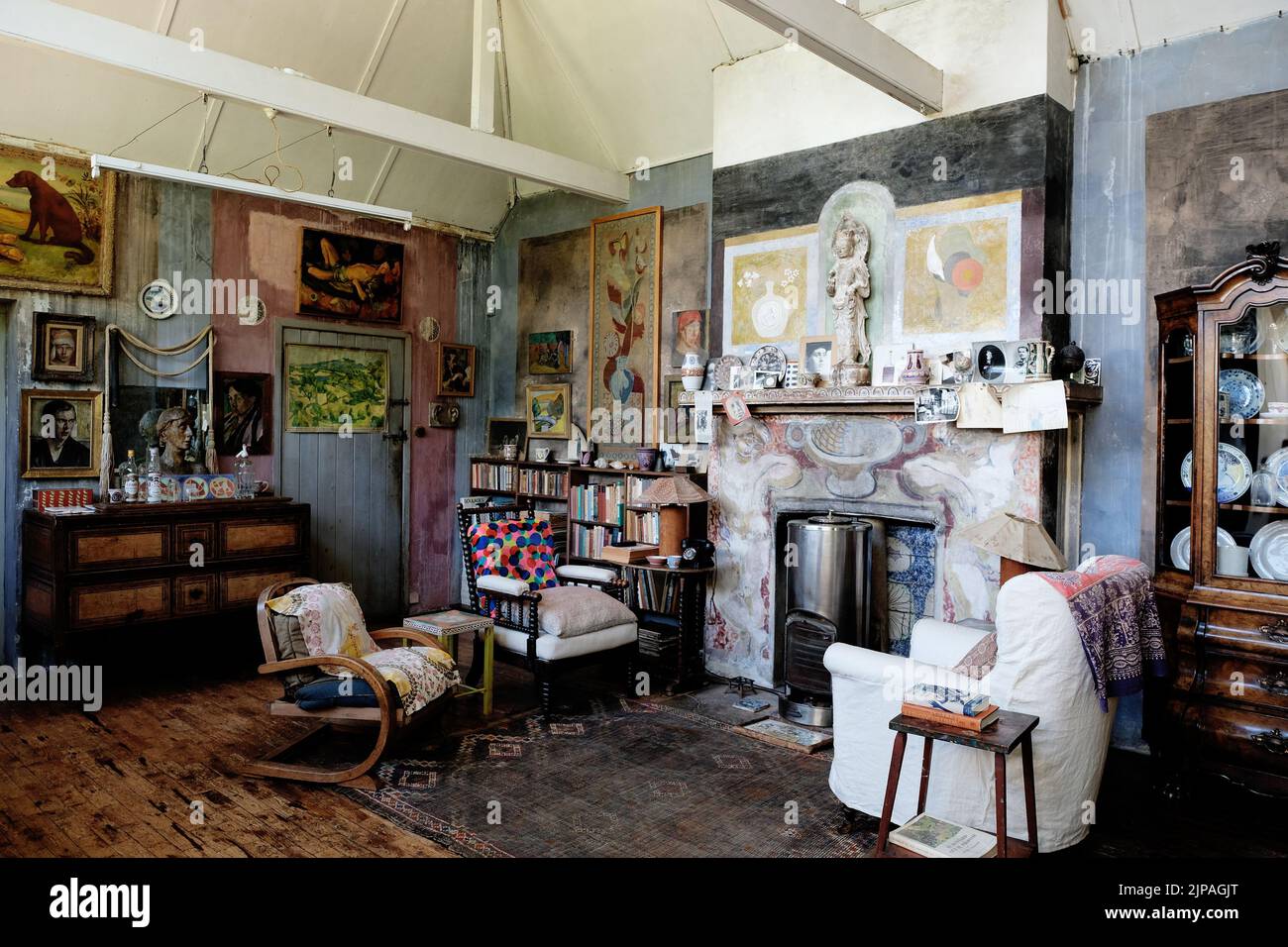 Das Studio im Charleston Farmhouse, in der Nähe von Lewes, East Sussex ...