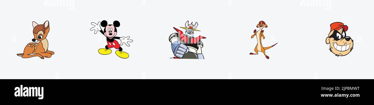 Timon-Logo, Bambi-Logo, Mickey Mouse-Logo, Rapetou-Logo, Mazinger Z ...