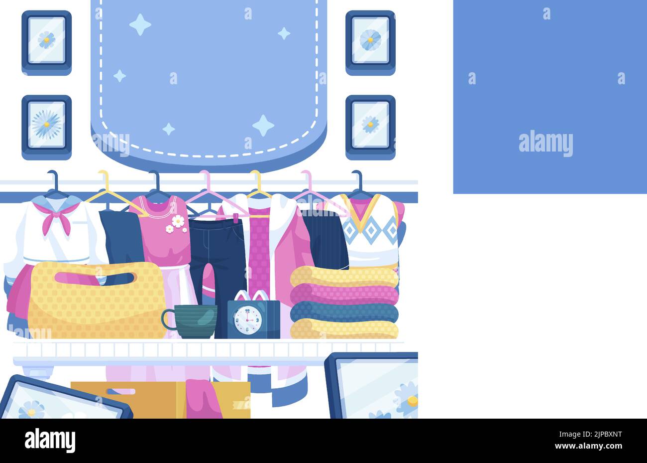 Hand gezeichnet Flohmarkt Design Vorlage Vektor-Illustration Stock ...