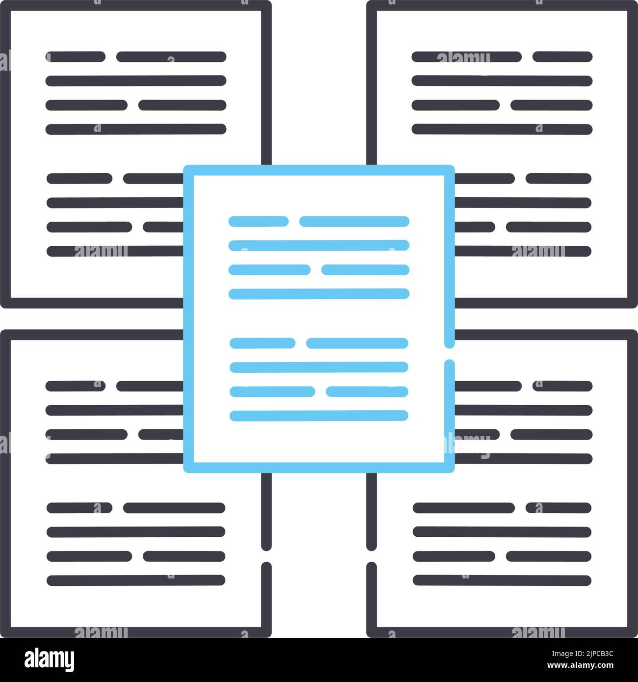 Storyboard-Liniensymbol, Umrisssymbol, Vektordarstellung ... Storyboard-Liniensymbol, Umrisssymbol, Vektordarstellung ...