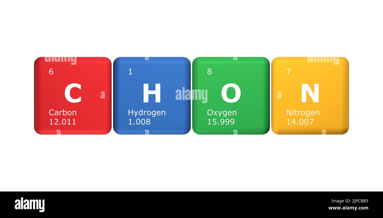 3D Darstellung von Würfeln der Elemente des Periodensystems ...