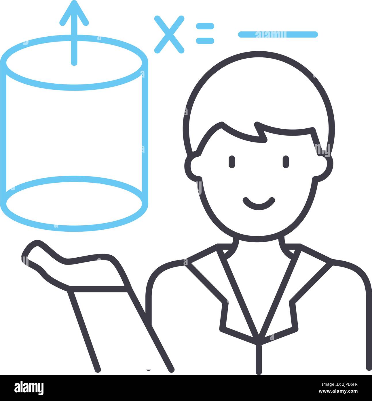 Lehrer Linie Symbol, Umriss Symbol, Vektor-Illustration, Konzept ... Lehrer Linie Symbol, Umriss Symbol, Vektor-Illustration, Konzept ...