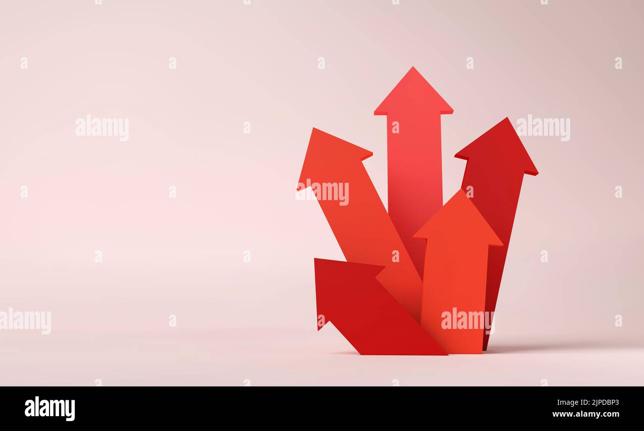 Roter pfeil nach oben -Fotos und -Bildmaterial in hoher Auflösung – Alamy