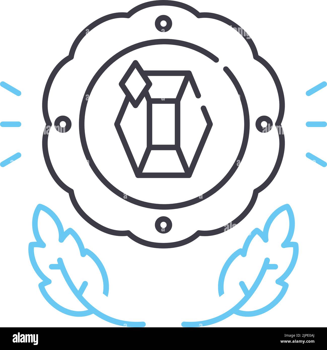 Medaille der Ehre Linie Symbol, Umriss Symbol, Vektor-Illustration ...