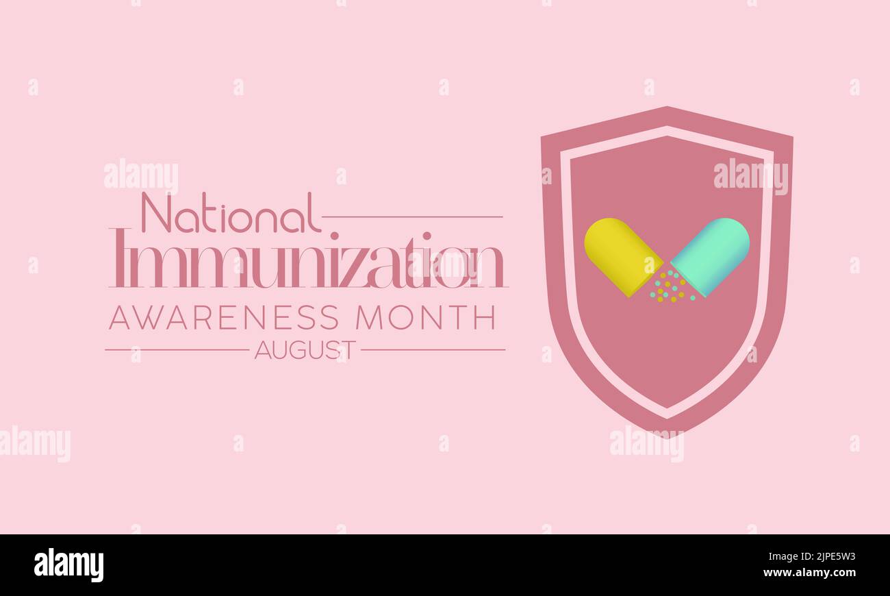 National Immunization Awareness Month Kalligraphisches Banner-Design ...