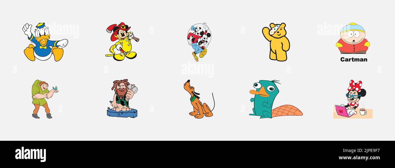 Perry the Platypus-Logo, Donald Duck-Logo, Mickey und Goffy-Logo ...