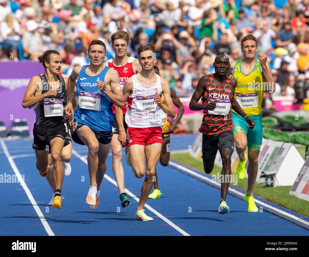 Samuel Tanner, Jake Wightman, Matthew Stonier und Abel Kipsang treten ...