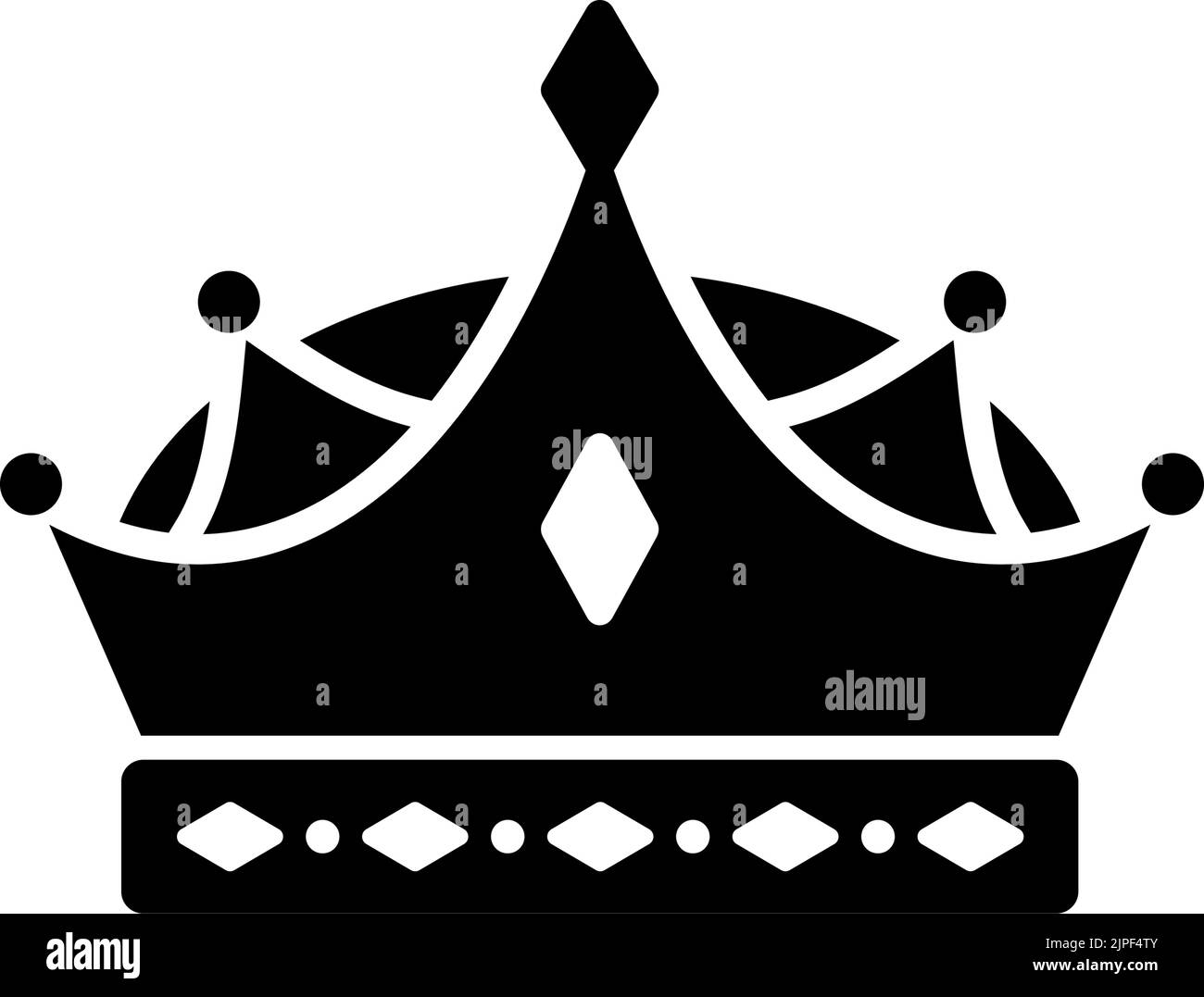 Heraldische Krone königliches Emblem. Vektor isolierte König oder ...