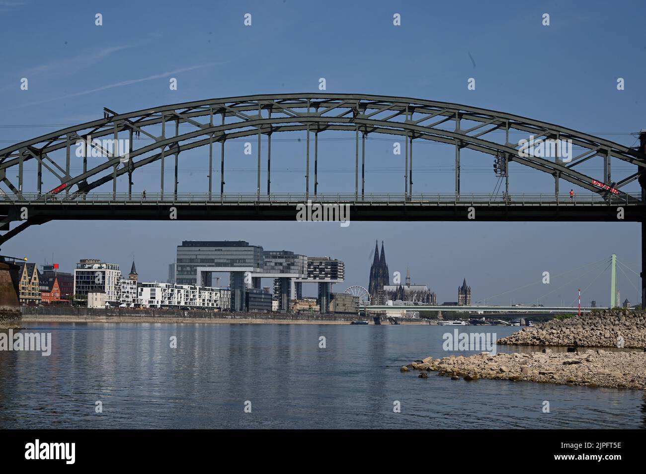 Köln, Deutschland. 13. August 2022. Blick auf die Stadt Köln, Blick auf ...