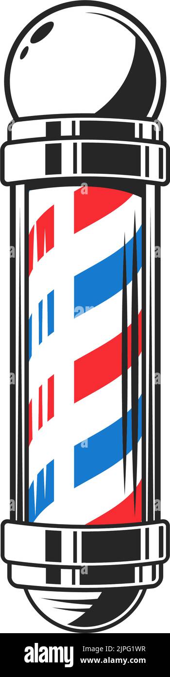 Isoliertes Symbol für Mitarbeiter oder Barbershop. Vector Barber Pole ... Isoliertes Symbol für Mitarbeiter oder Barbershop. Vector Barber Pole ...