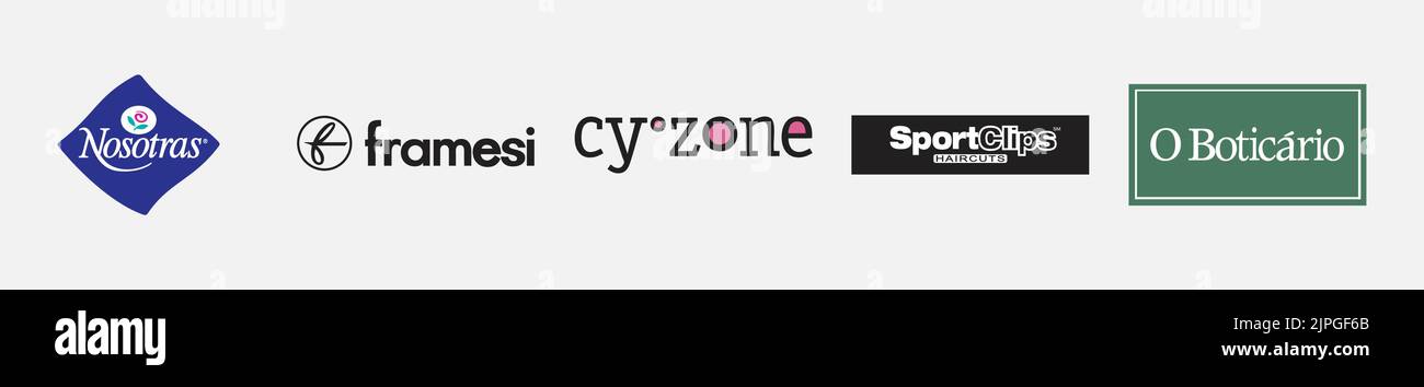 Framesi Logo, Cyzone Logo, Sport Clips Logo, Nosotras Logo, O Boticario ...